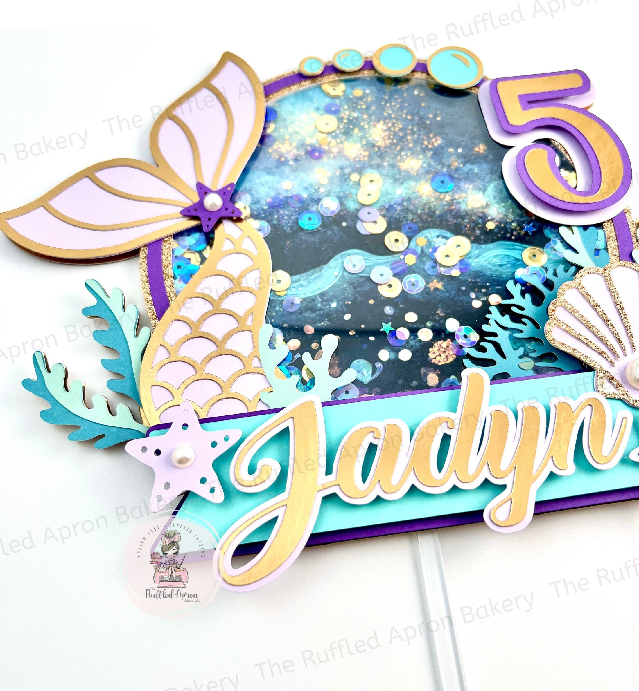 Mermaid Cake Topper Mermaid Topper Under the Sea Topper - Etsy