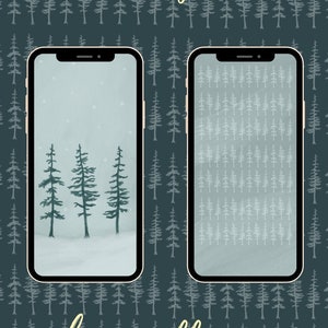 Forest Digital Wallpaper - Set of Two Tree Themed Phone Backgrounds - Etsy