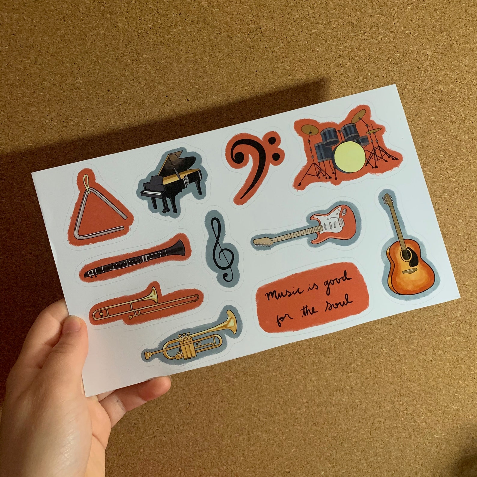 Music Vinyl Sticker Sheet Cool Matte Vinyl Musical - Etsy UK