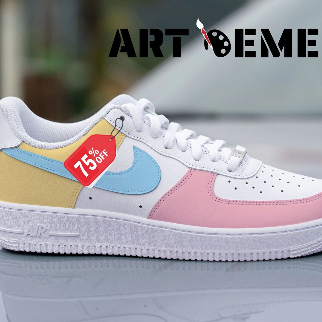Custom Barbie Air Force 1, Handpainted Pink Barbie Custom AF1 Sneakers ...