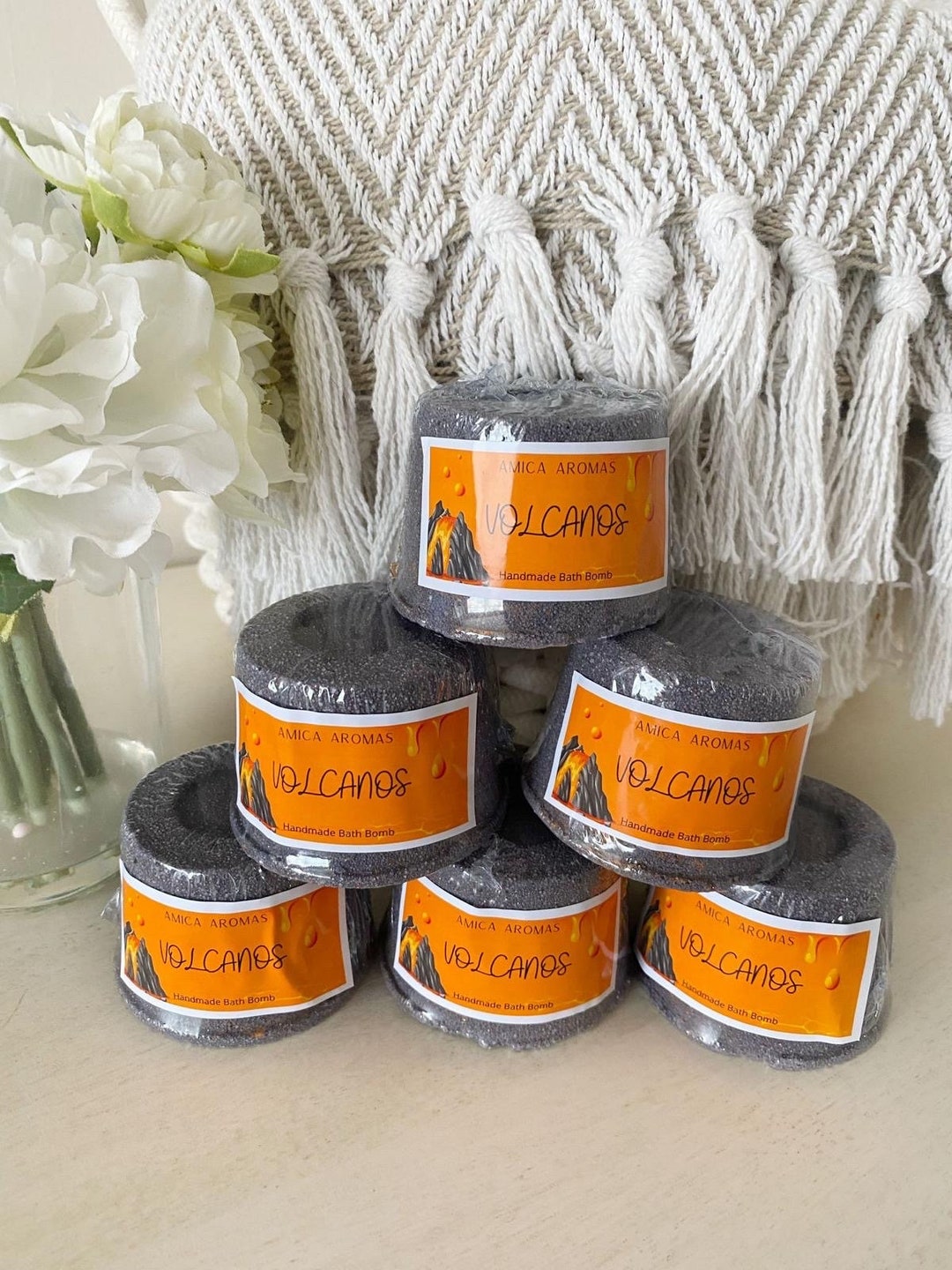 Volcano Bath Bomb Kids Birthday Gift Ideas Christmas Handmade Fizzy ...