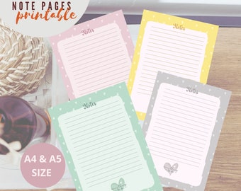 Notes Page Printable | Etsy