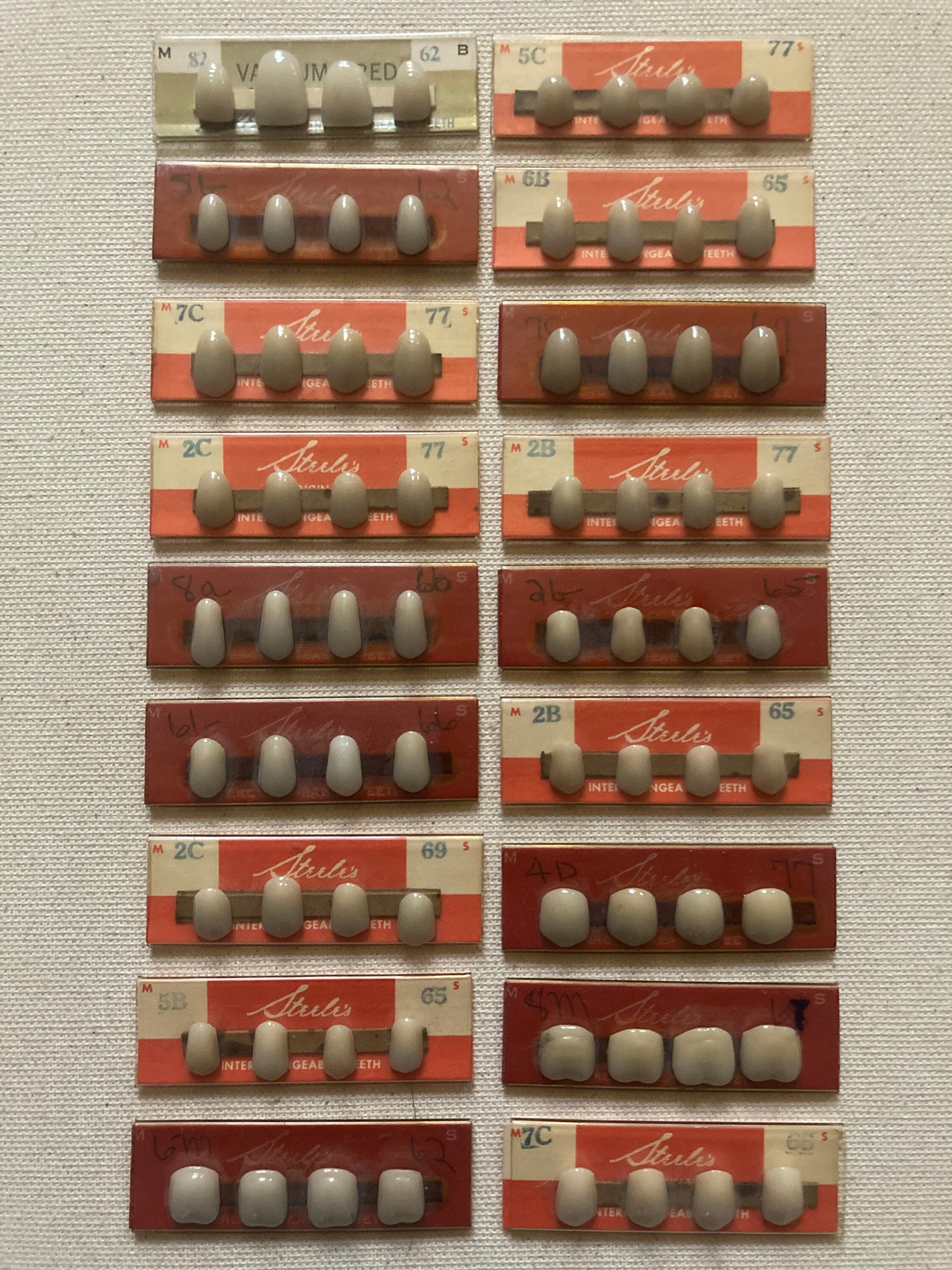 Vintage Dental Temporary Teeth Sets - Etsy