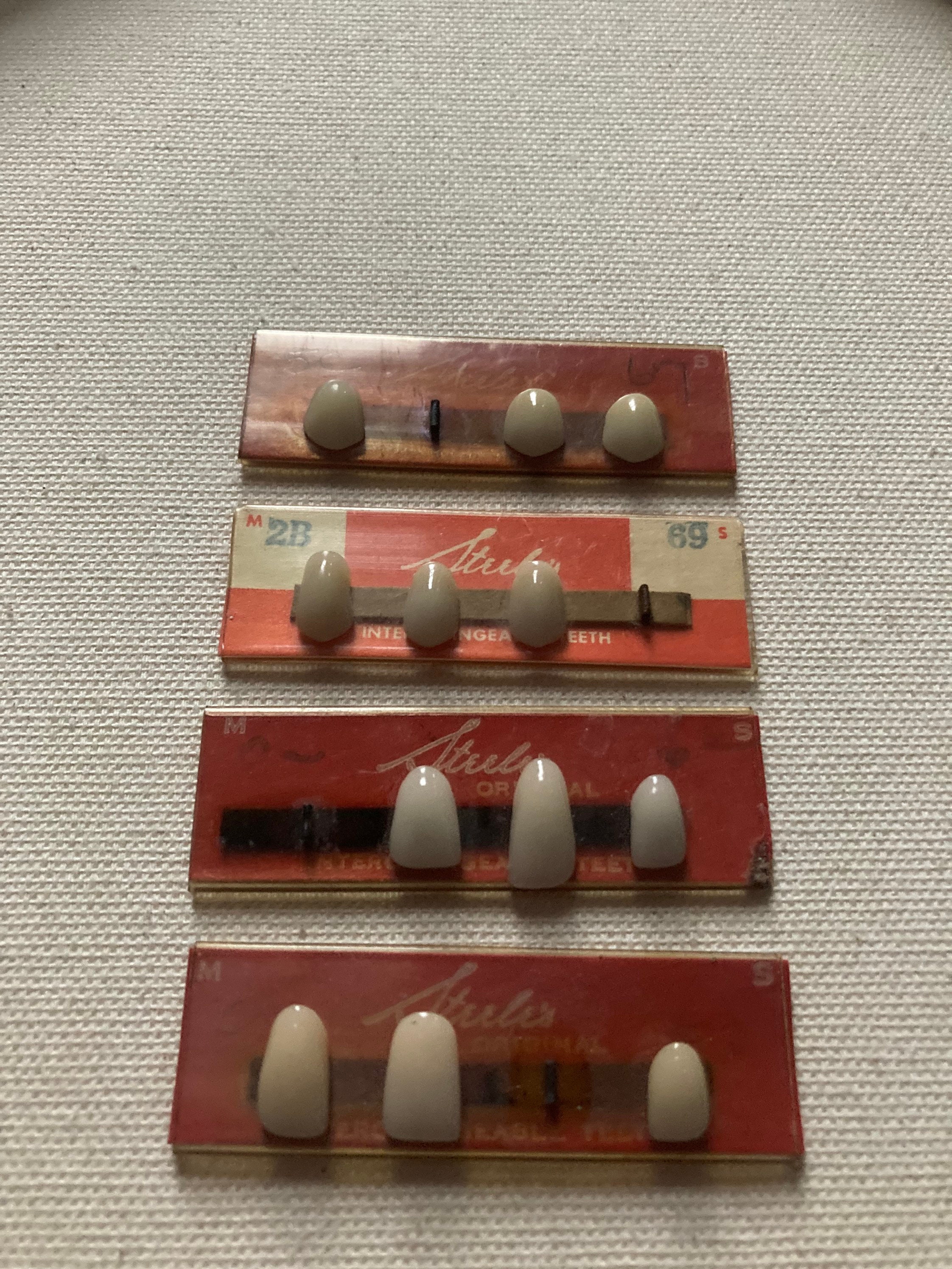 Vintage Dental Temporary Teeth Sets - Etsy