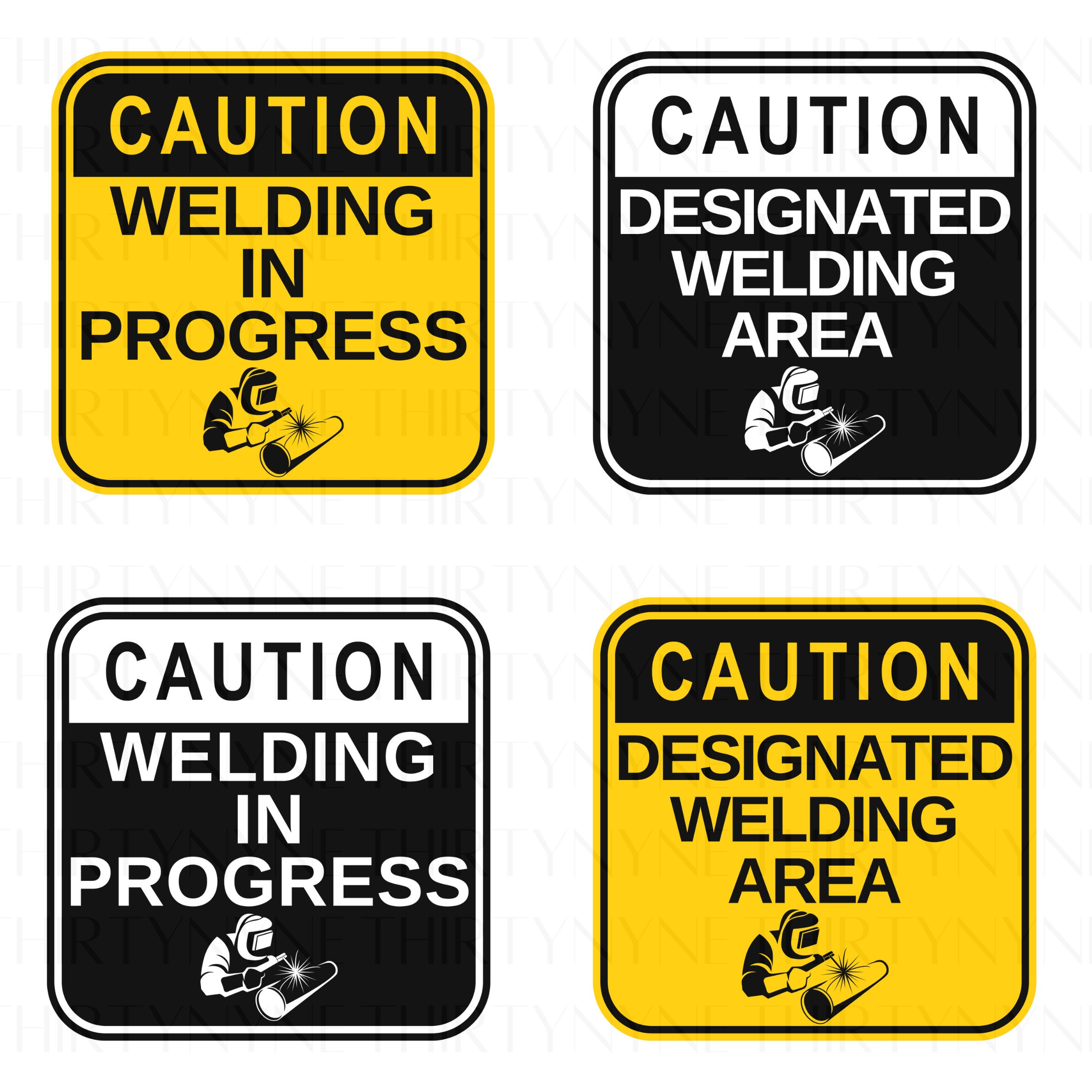 Welding Caution Sign Designated Welding Area Welding in - Etsy