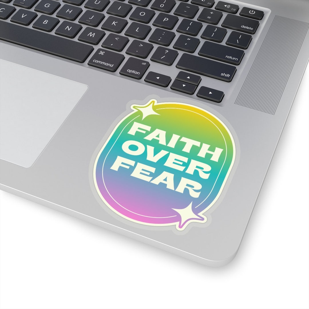 Faith Over Fear Sticker Water Bottle Laptop Decal Sticker - Etsy