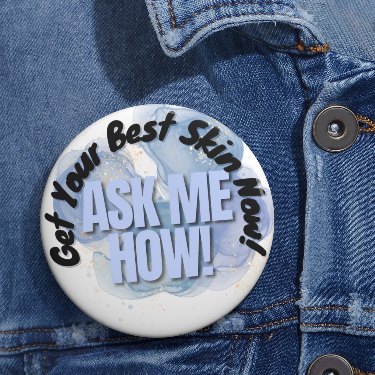 Get Your Best Skin Ask Me How Pin Button Facial Promo - Etsy