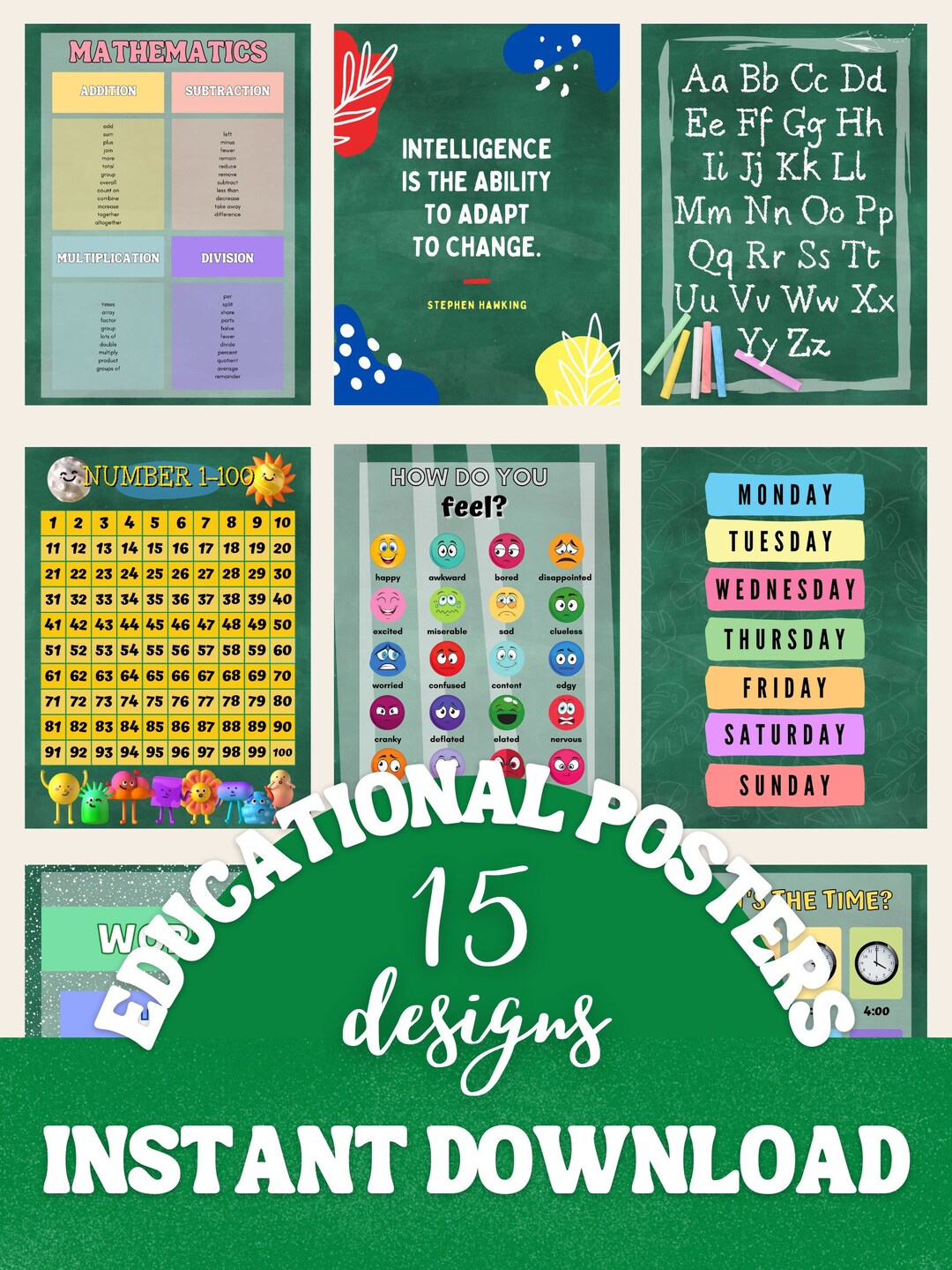 Early Education Classroom Poster Digital Download - Etsy