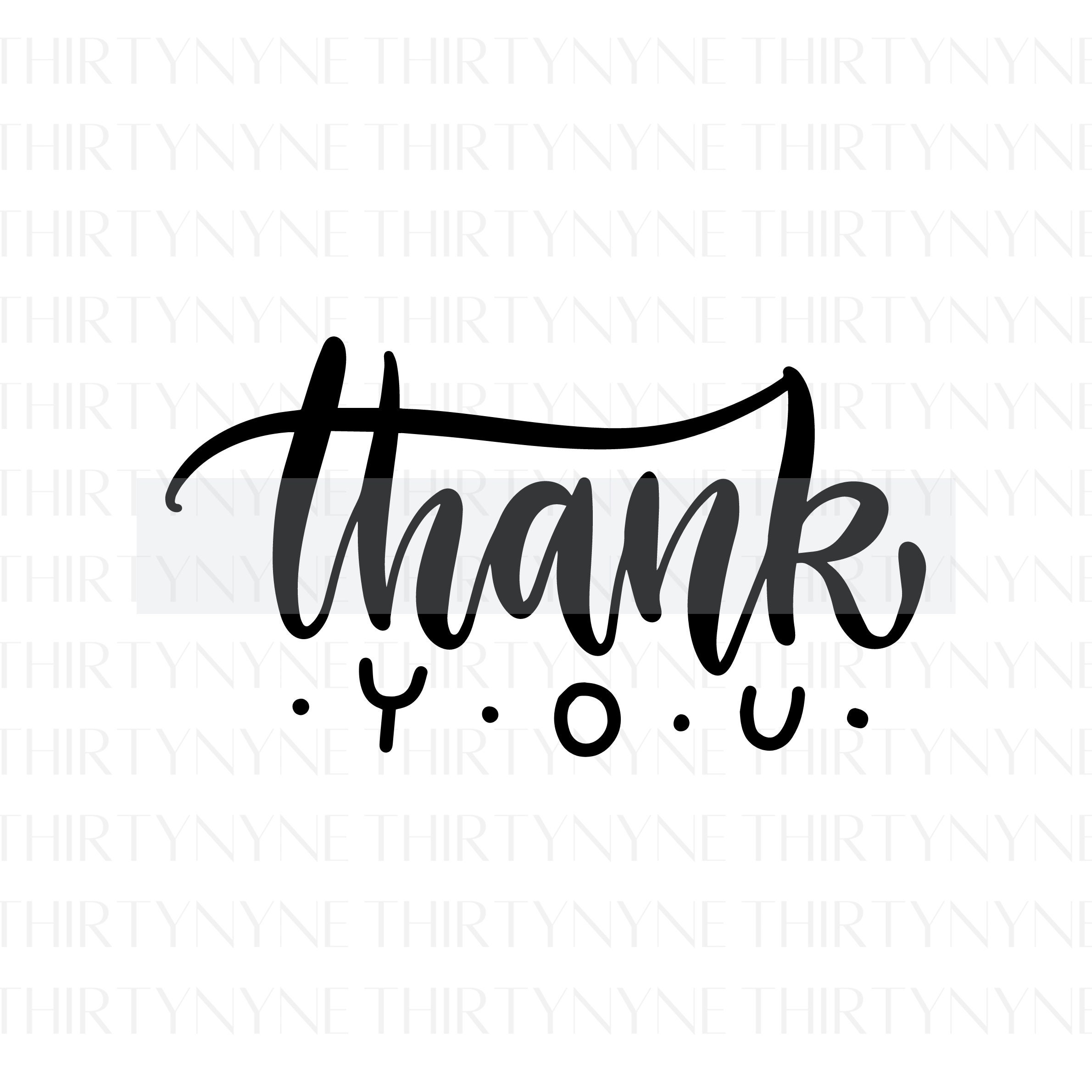 Thank You PNG SVG - Etsy