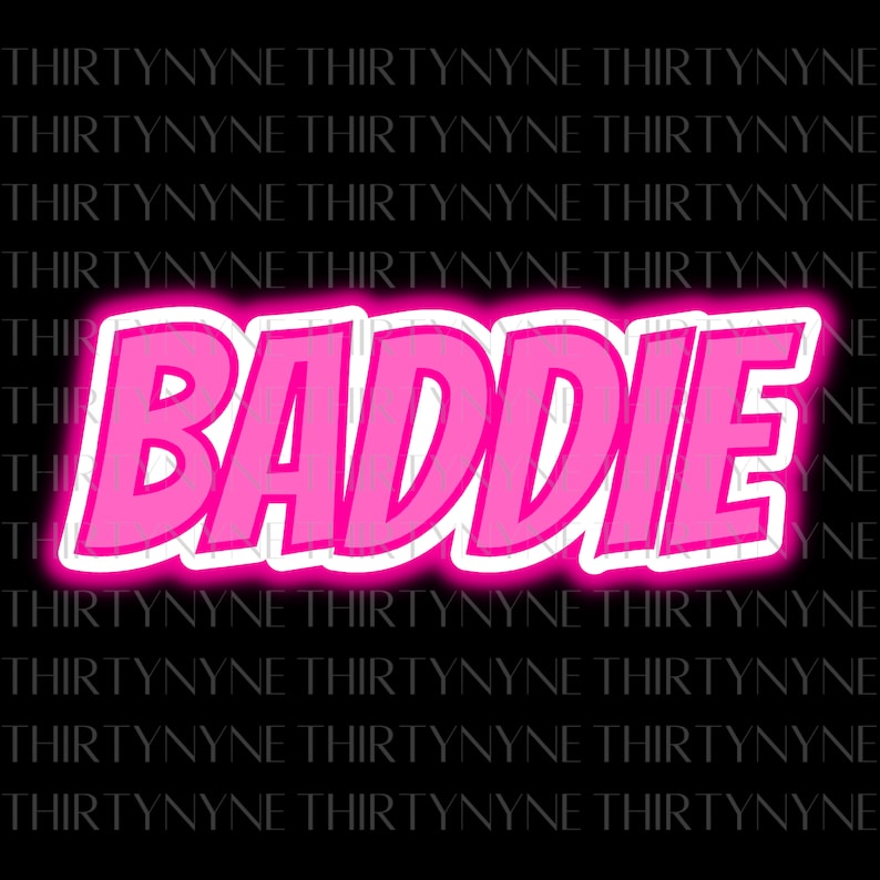 Baddie PNG, Pink Glow Baddie Digital Design, Baddie Design Transparent ...
