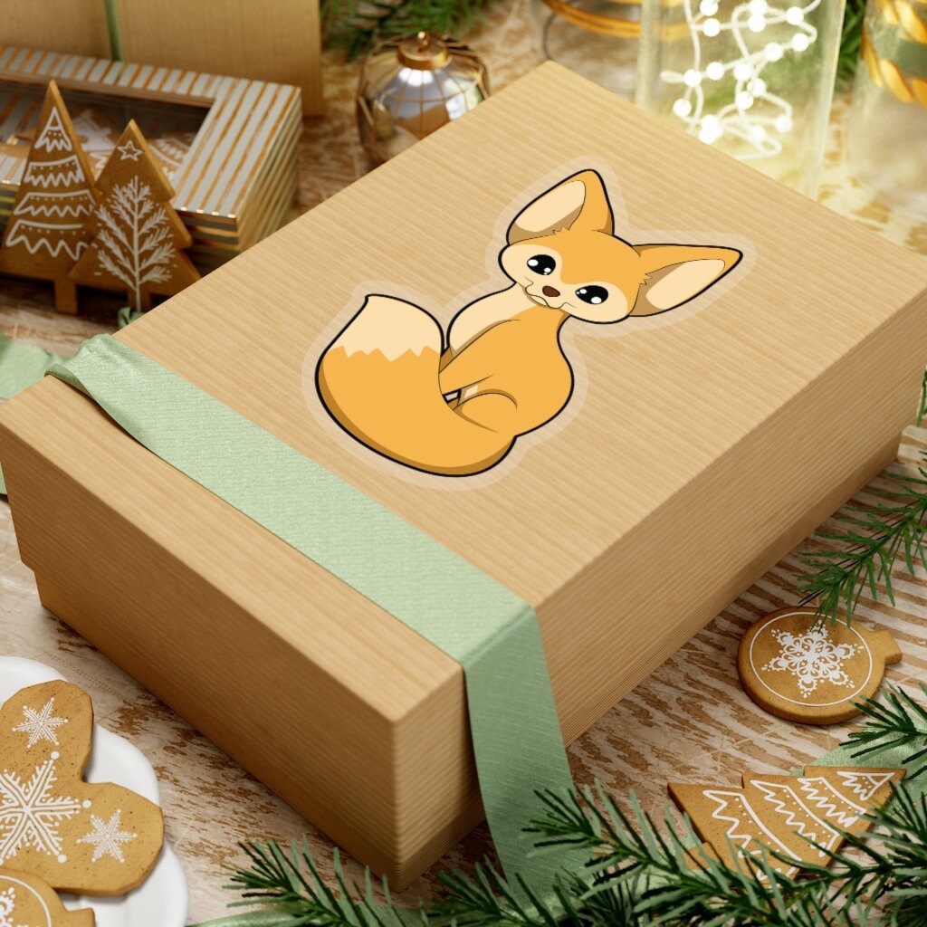Fennec Fox Cartoon Sticker Transparent and White - Etsy