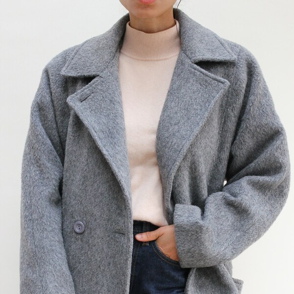 Grey Wool Coat - Etsy