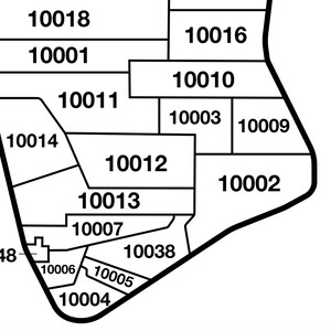 Minimalist Zip Code Map (multi-cities Option) - Etsy