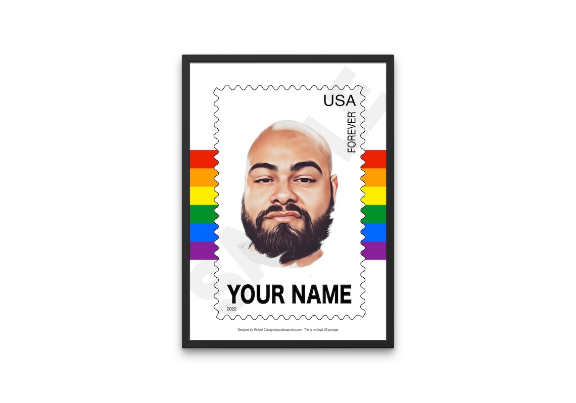 Personalized Postage Stamp - Gift Idea for Yourself, Co-workers ...