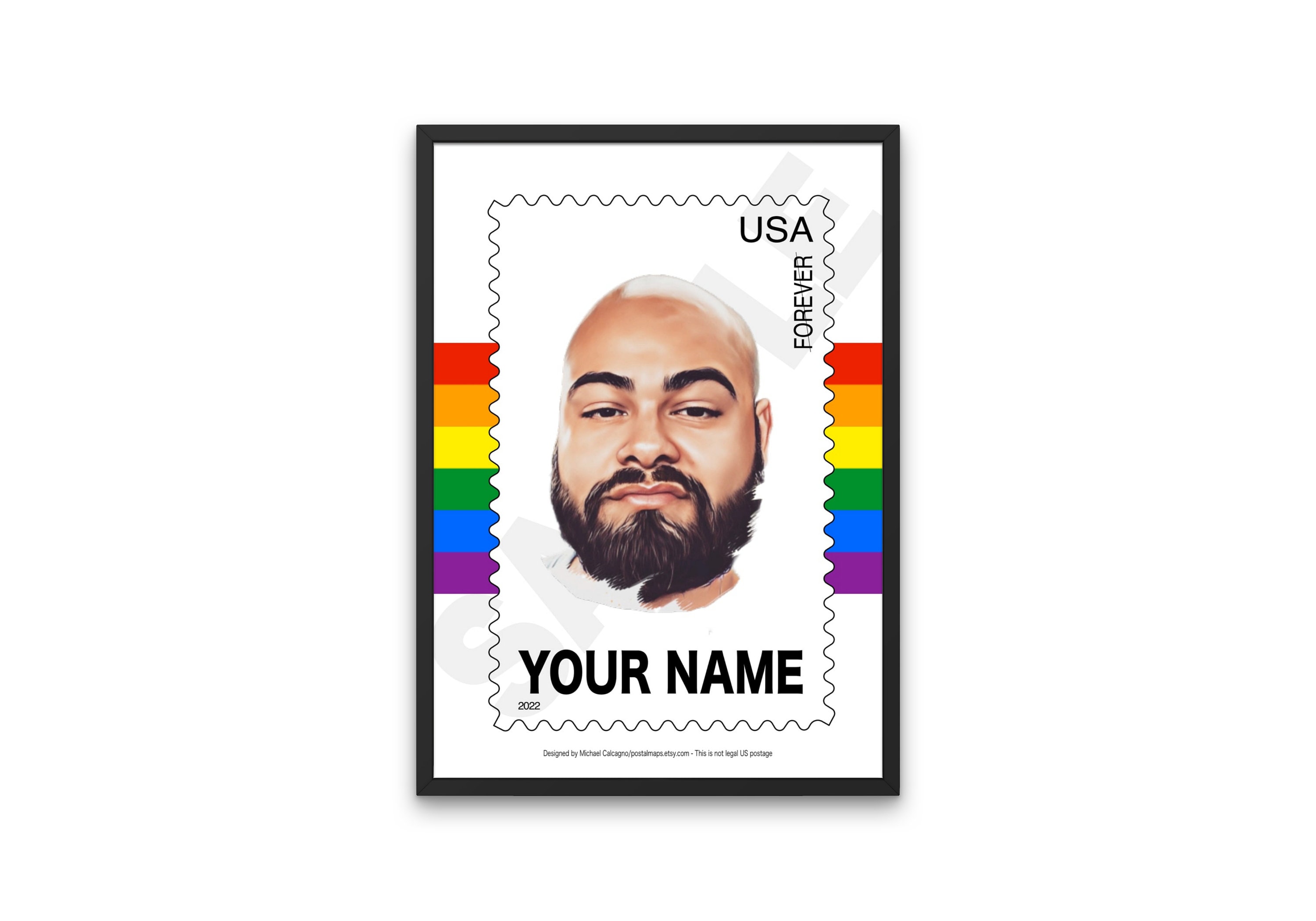 Personalized Postage Stamp - Gift Idea for Yourself, Co-workers ...