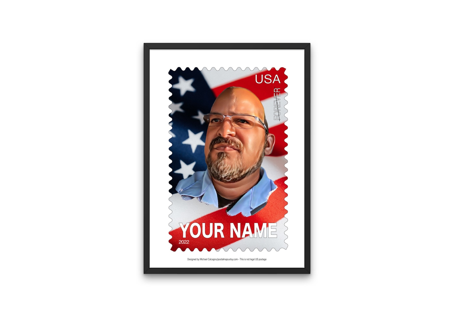 Personalized Postage Stamp - Gift Idea for Yourself, Co-workers ...