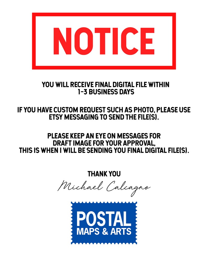 USPS Retirement Signature Poster Modern Postage-style FULLY ...