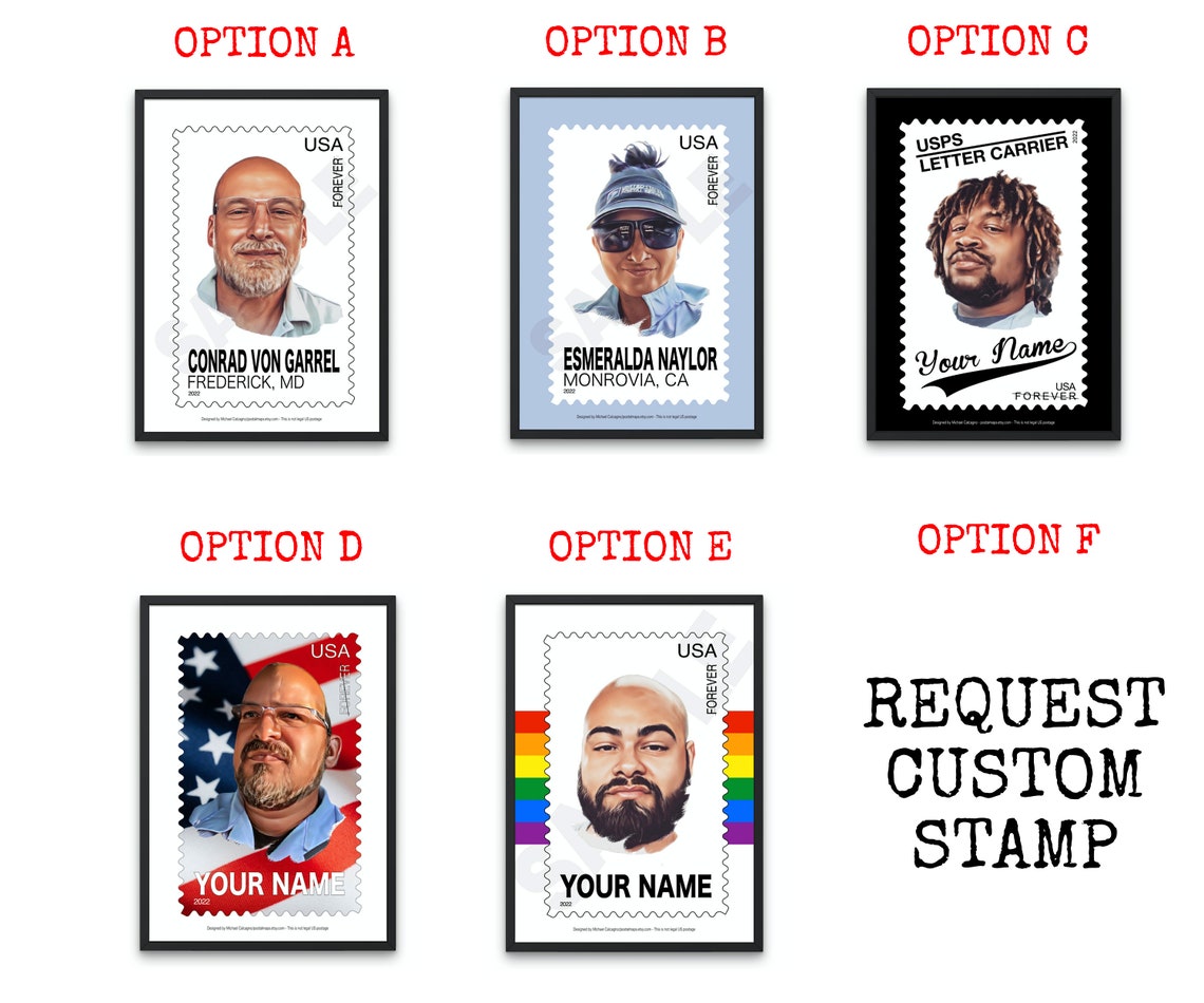 Personalized Postage Stamp - Gift Idea for Yourself, Co-workers ...