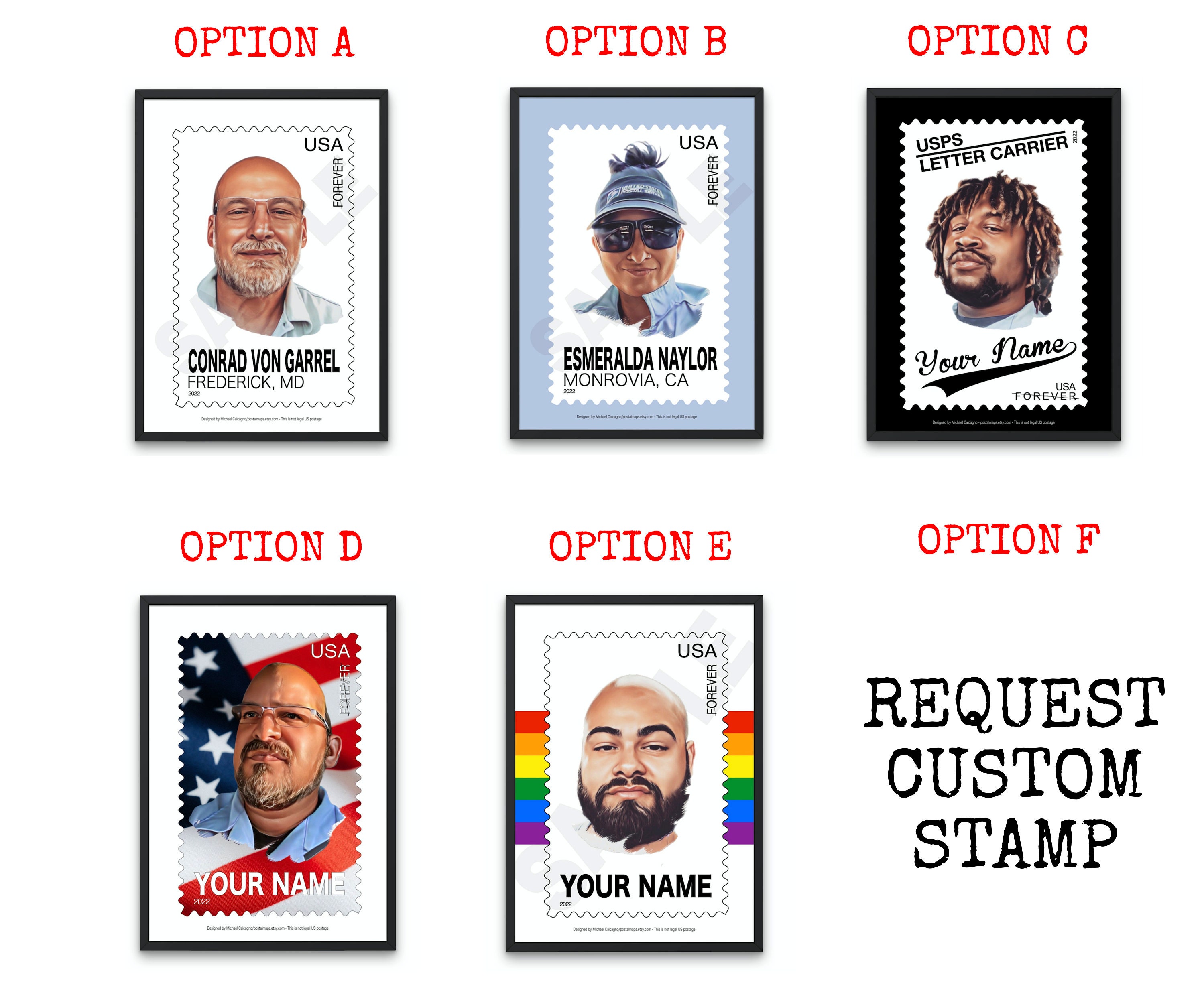 Personalized Postage Stamp - Gift Idea for Yourself, Co-workers ...