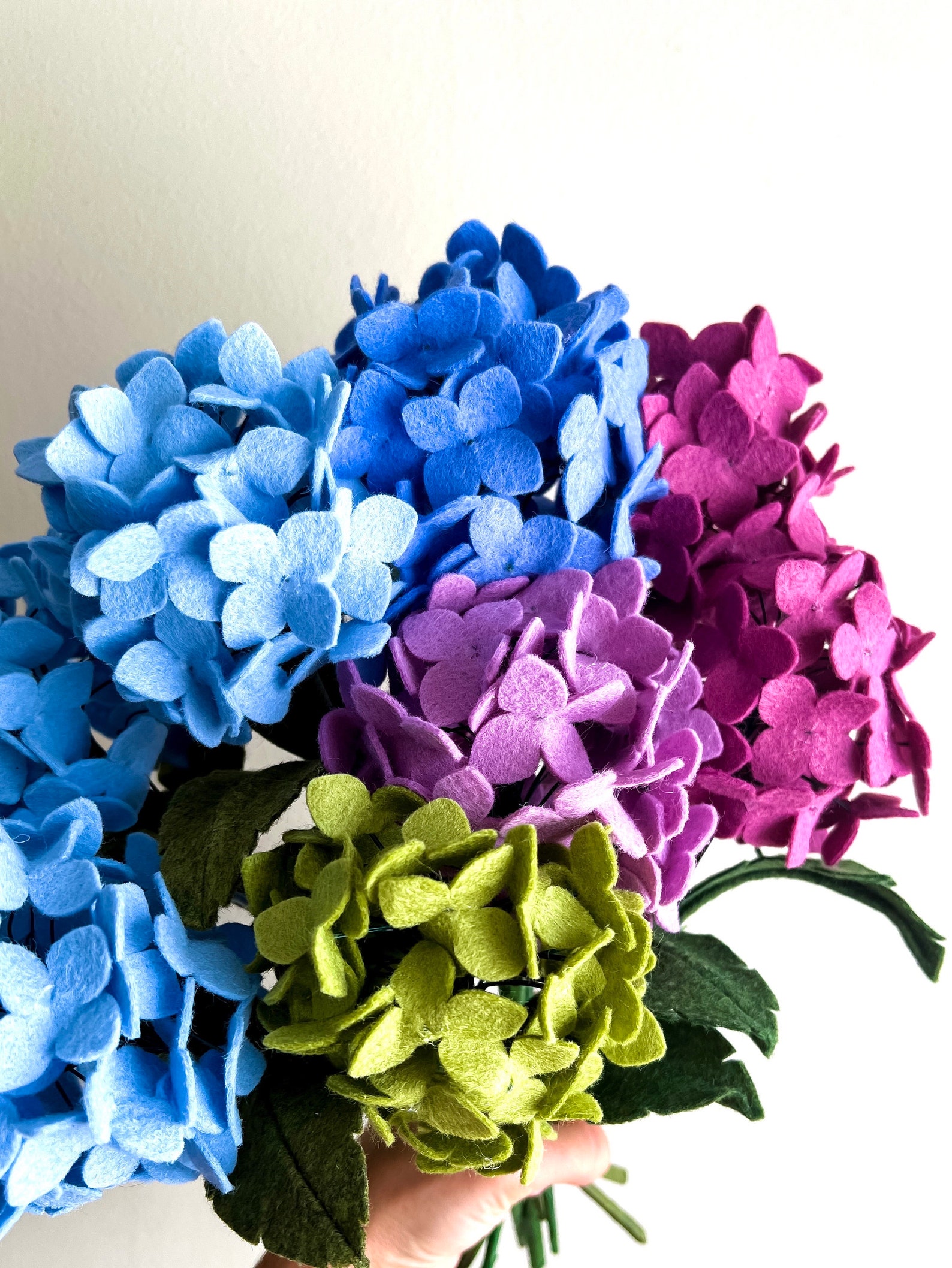 Felt Flower Hydrangea - Etsy
