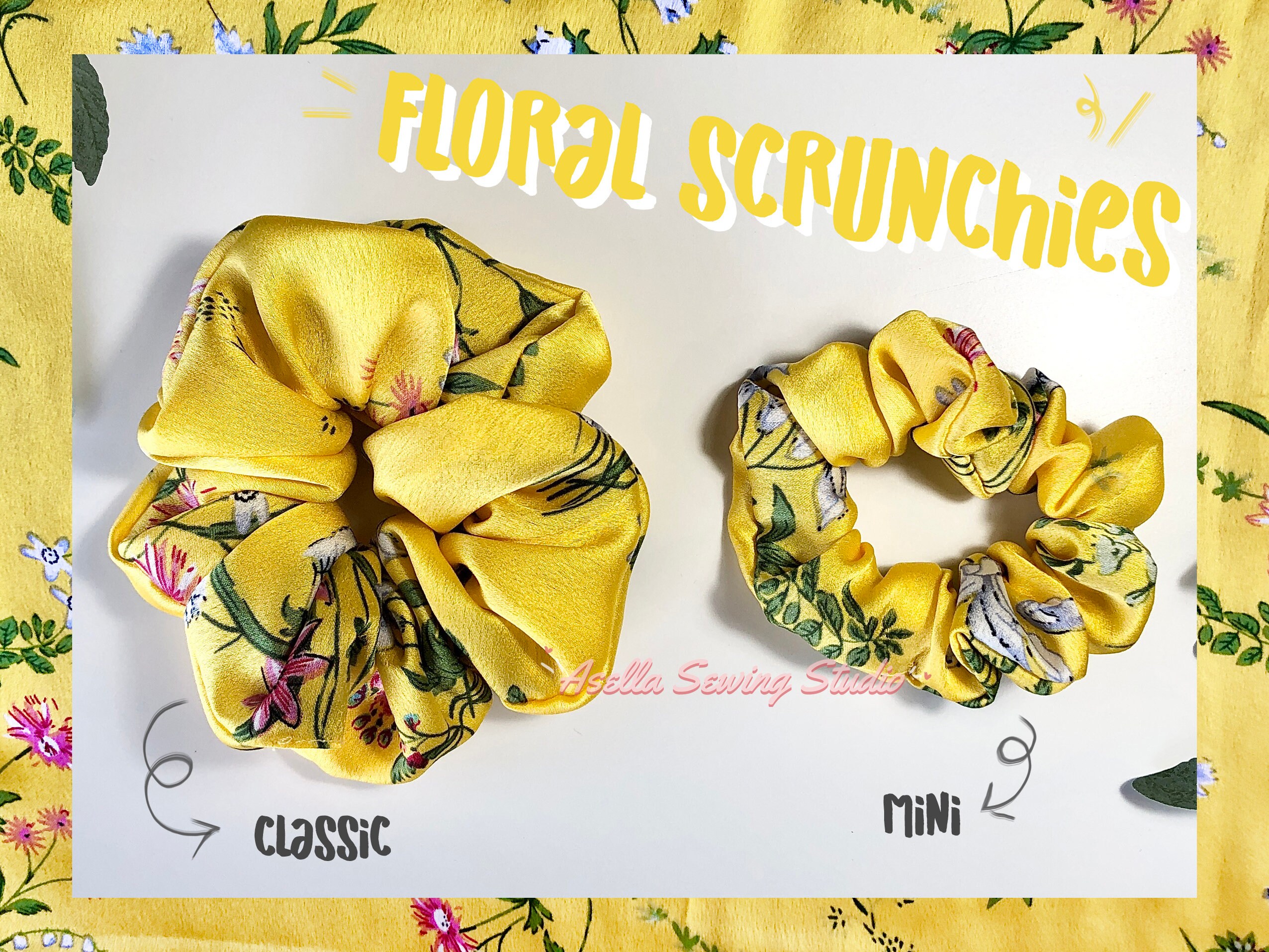 Floral Satin Scrunchies Floral Scrunchies Flower - Etsy Canada