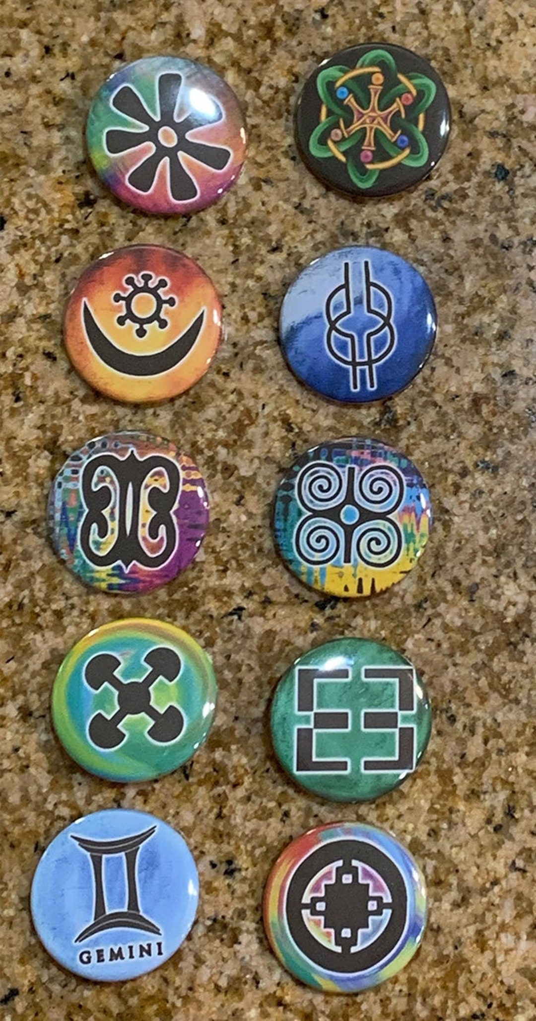 Motivational Symbols | Ancient Symbols | Symbol Pins | Trippy Buttons ...