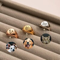 Bulldog Head Silver Ring - Etsy