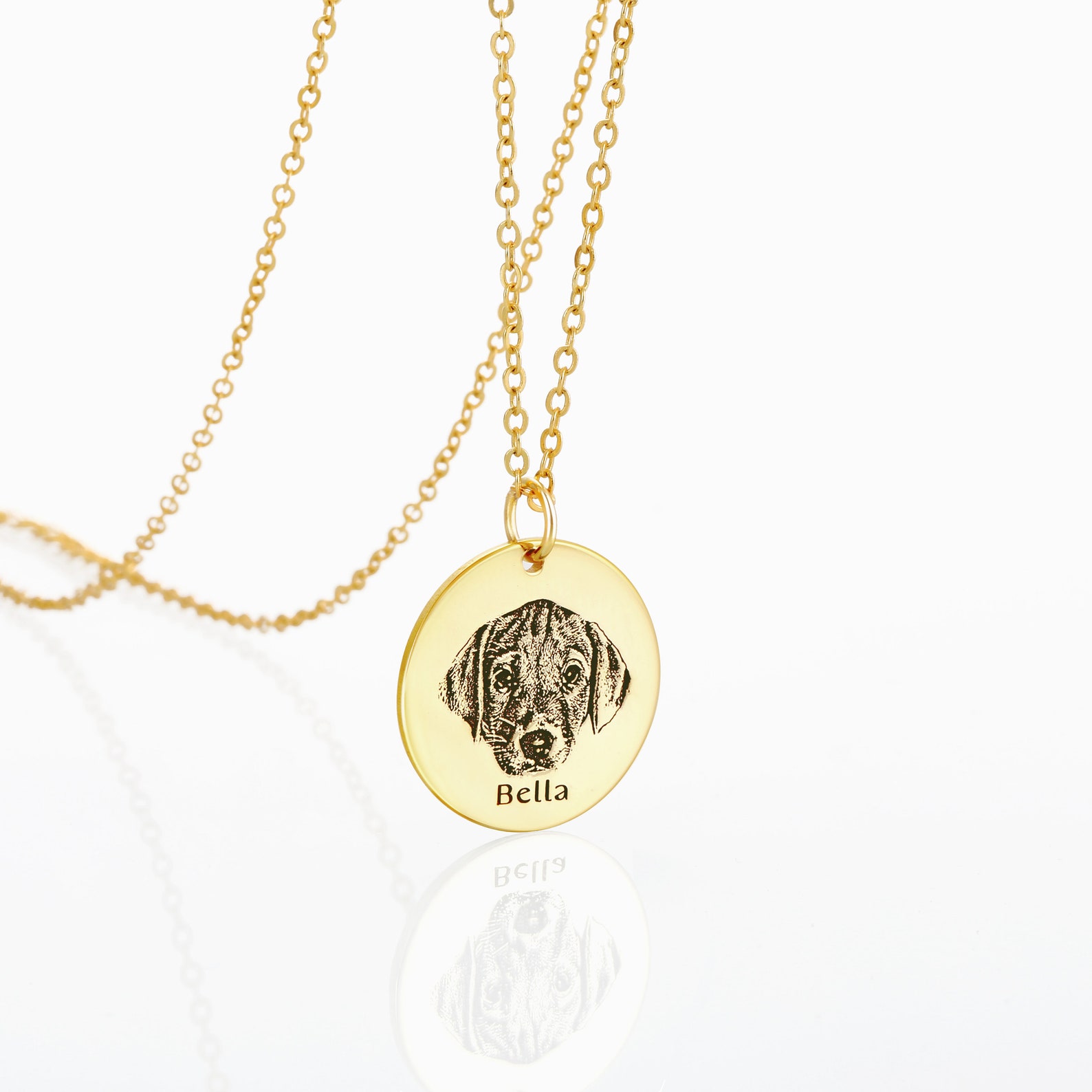 Custom Pet Portrait Necklace, Personalized Pet Photo Jewelry ...
