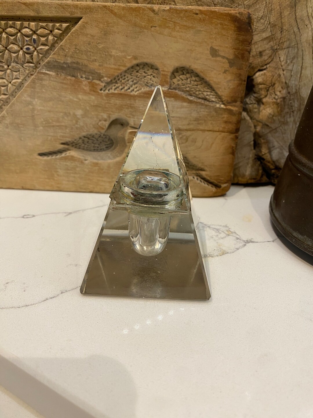 Decorative Victorian Glass Pyramid Inkwell. One Chip to Bottom - Etsy