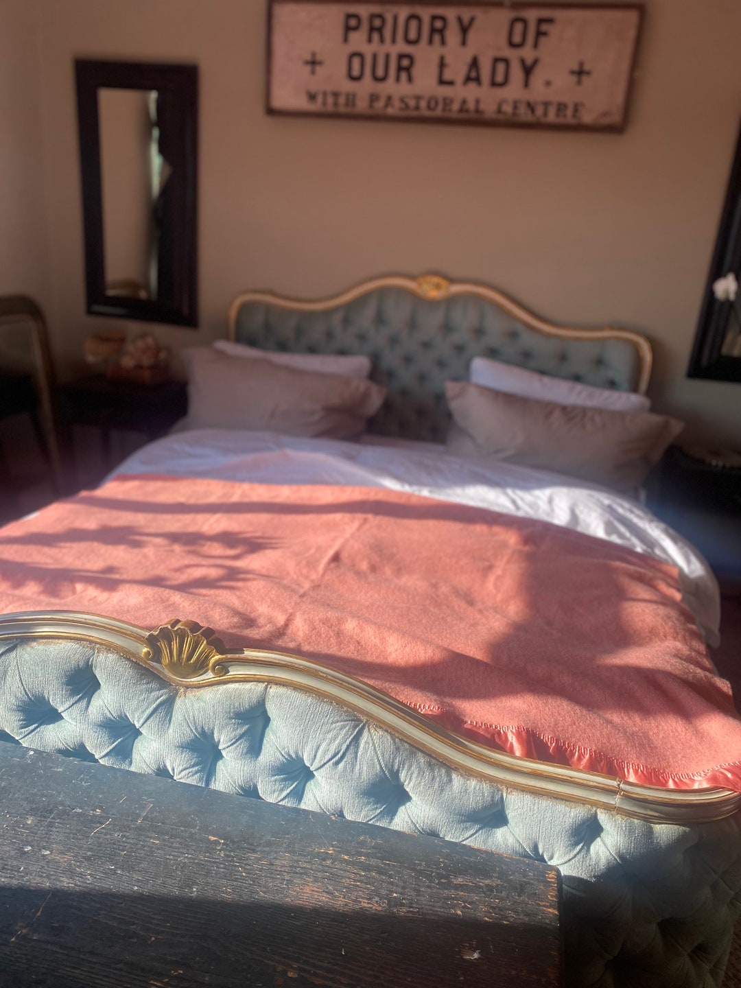 Pretty Pink Witney Pure Wool Satin Edged Blanket, Vintage. - Etsy