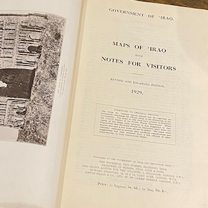 1929 Maps of Iraq With Notes for Visitors Book. Rare and Extremely ...