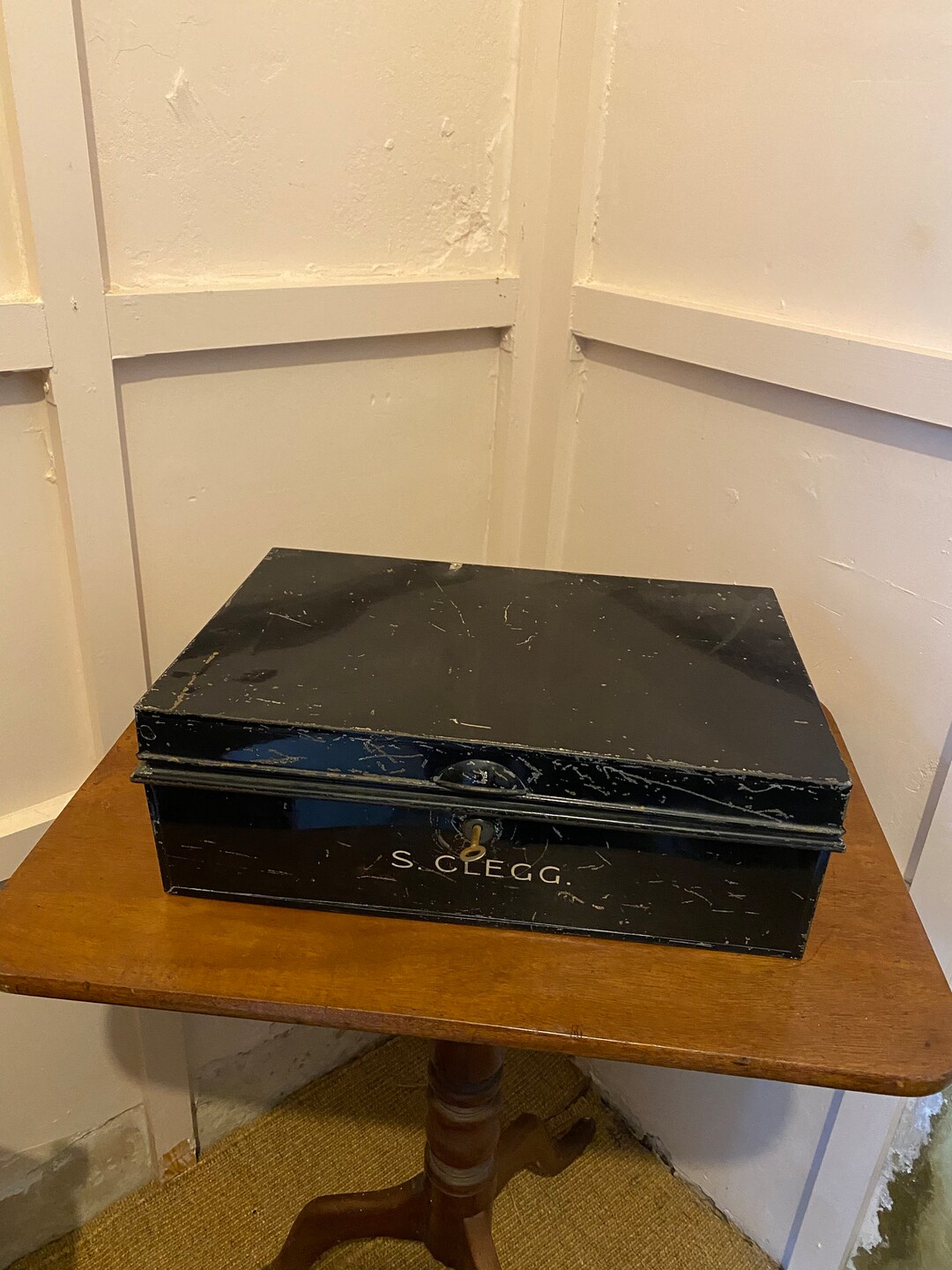 Edwardian Metal Deed Box With Original Key. - Etsy