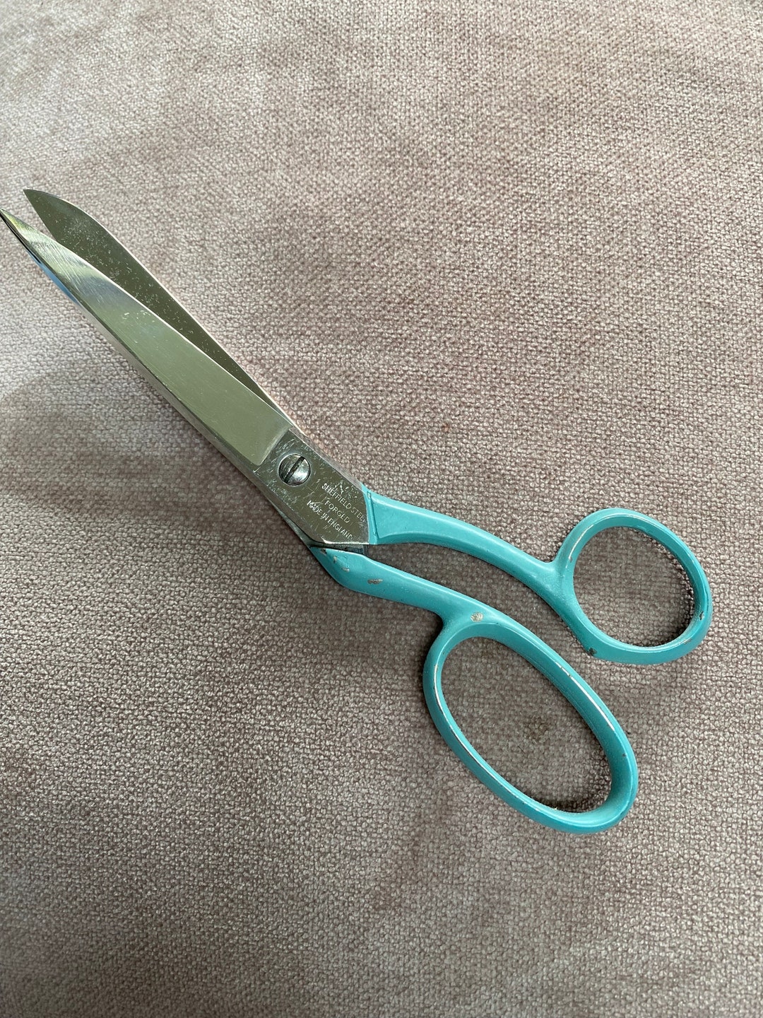 Vintage Dress Making Shears/scissors. Lovely Blue Painted Handles. - Etsy