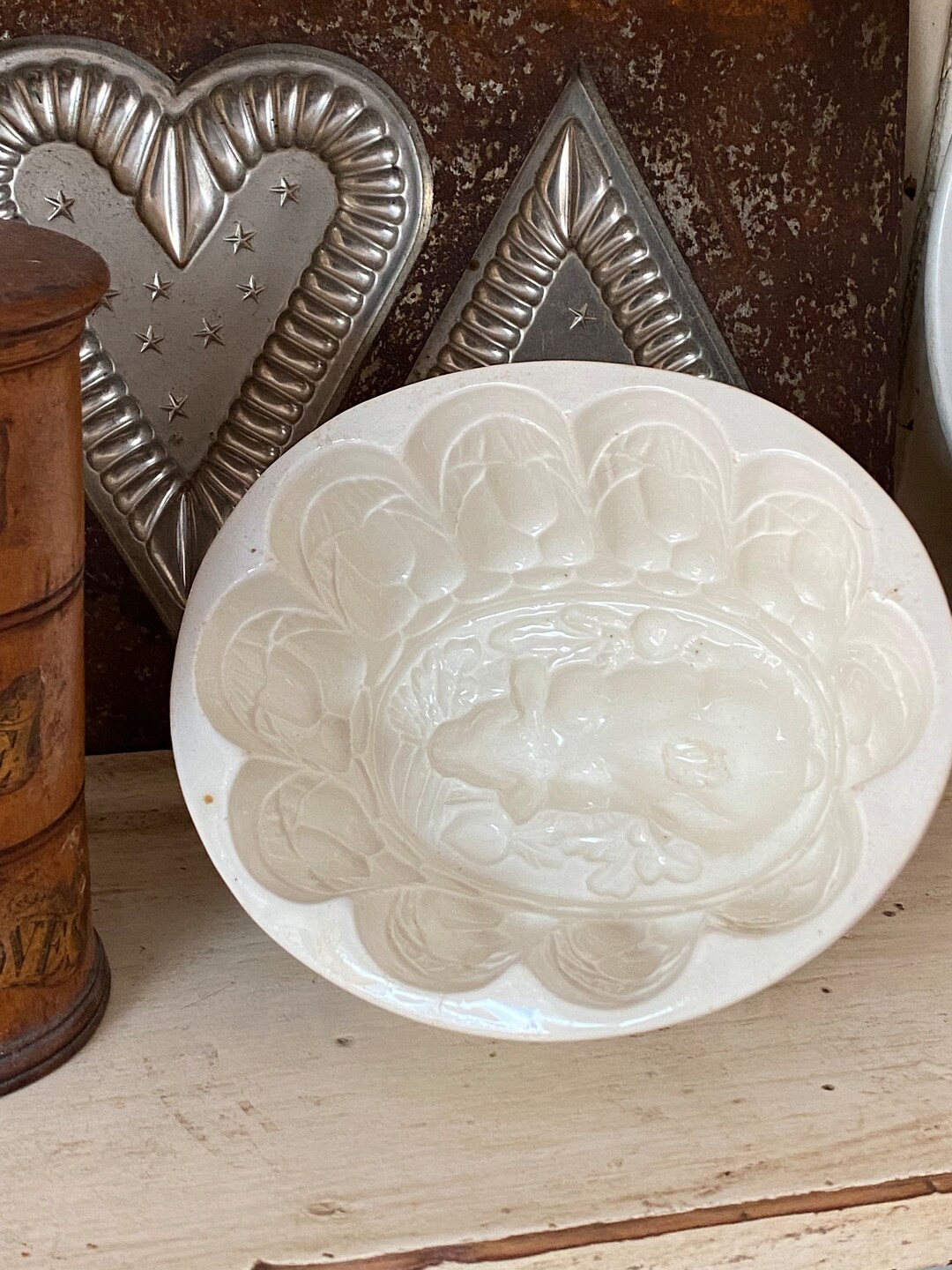 Rare Brownfield Ironstone Rabbit Jelly Mould. Lovely Detailing to This ...