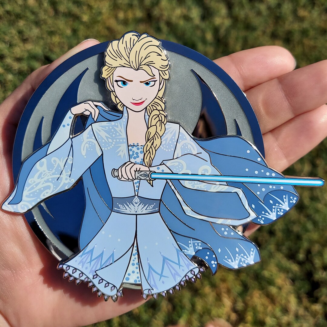 Jedi Elsa Fantasy Pin Star Wars Pin & Frozen Pin Elsa Jedi Pin Frozen 2 ...