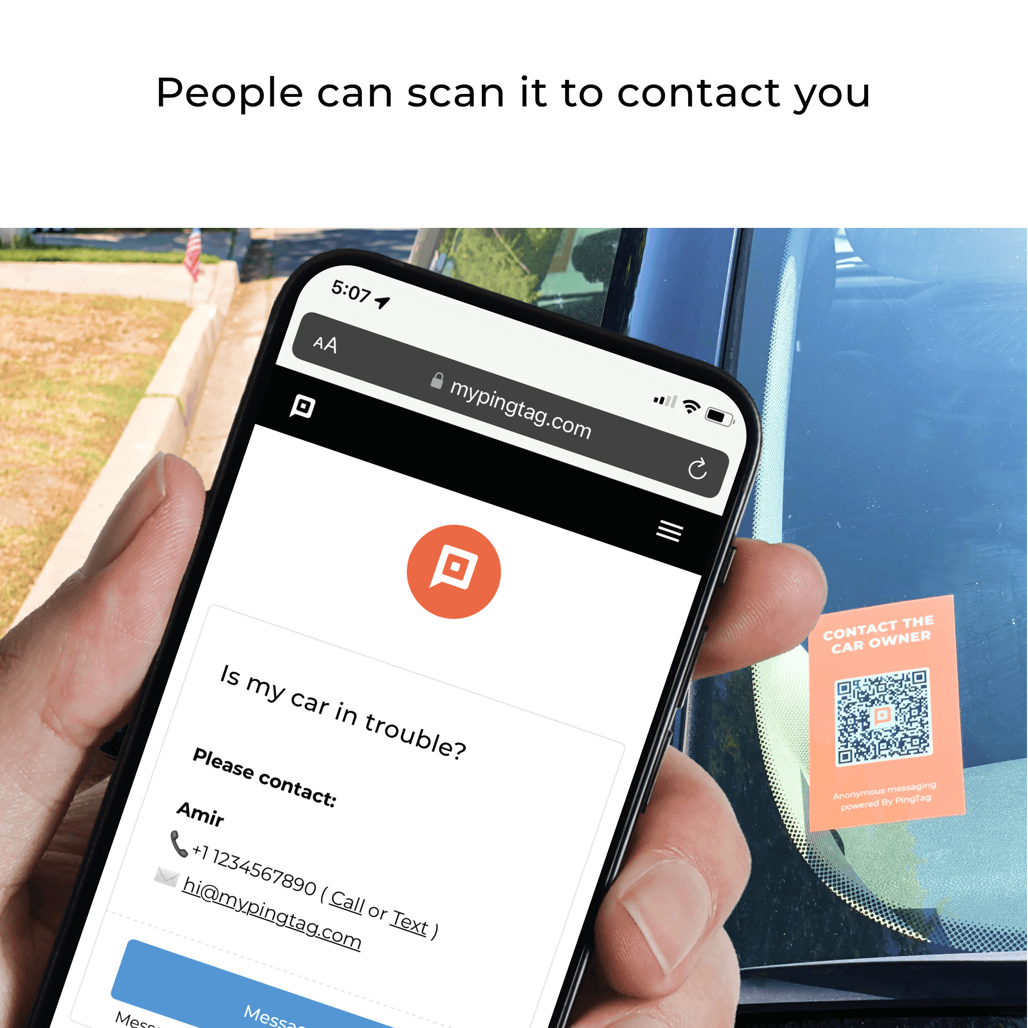 2 QR Code Car Windshield Stickers. Allow People to Contact You - Etsy