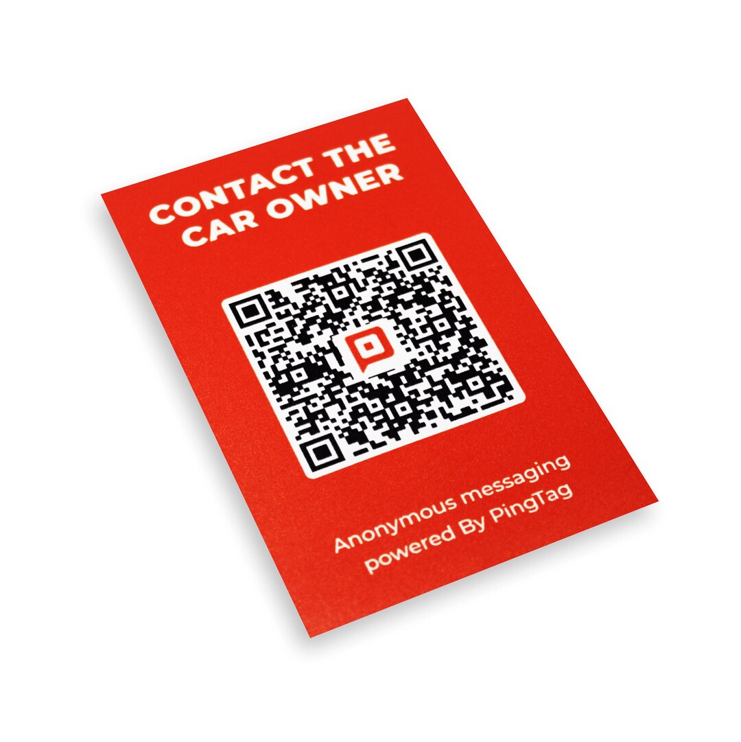 2 QR Code Car Windshield Stickers. Allow People to Contact You When ...