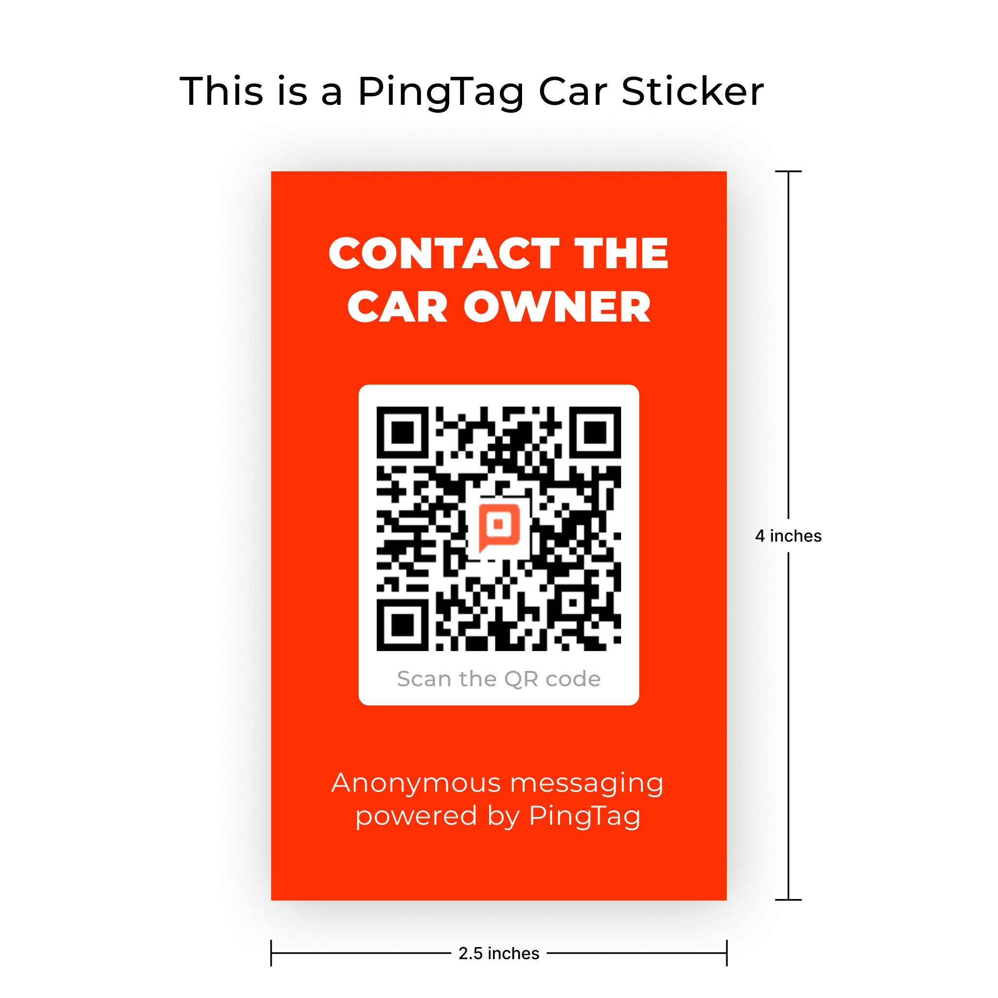 2 QR Code Car Windshield Stickers. Allow People to Contact You - Etsy