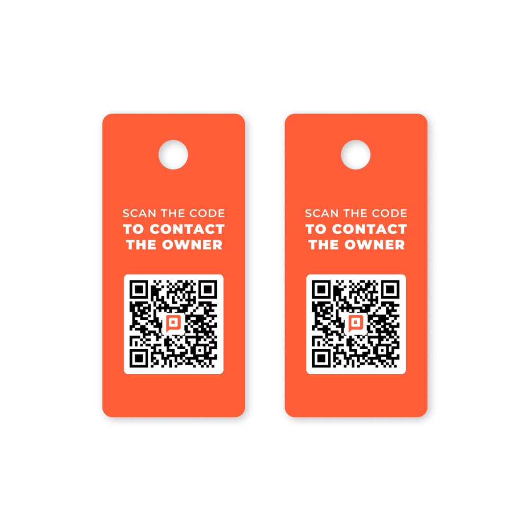 2 Keychain Tags With Unique Lost-and-found QR Codes . Allow People to ...