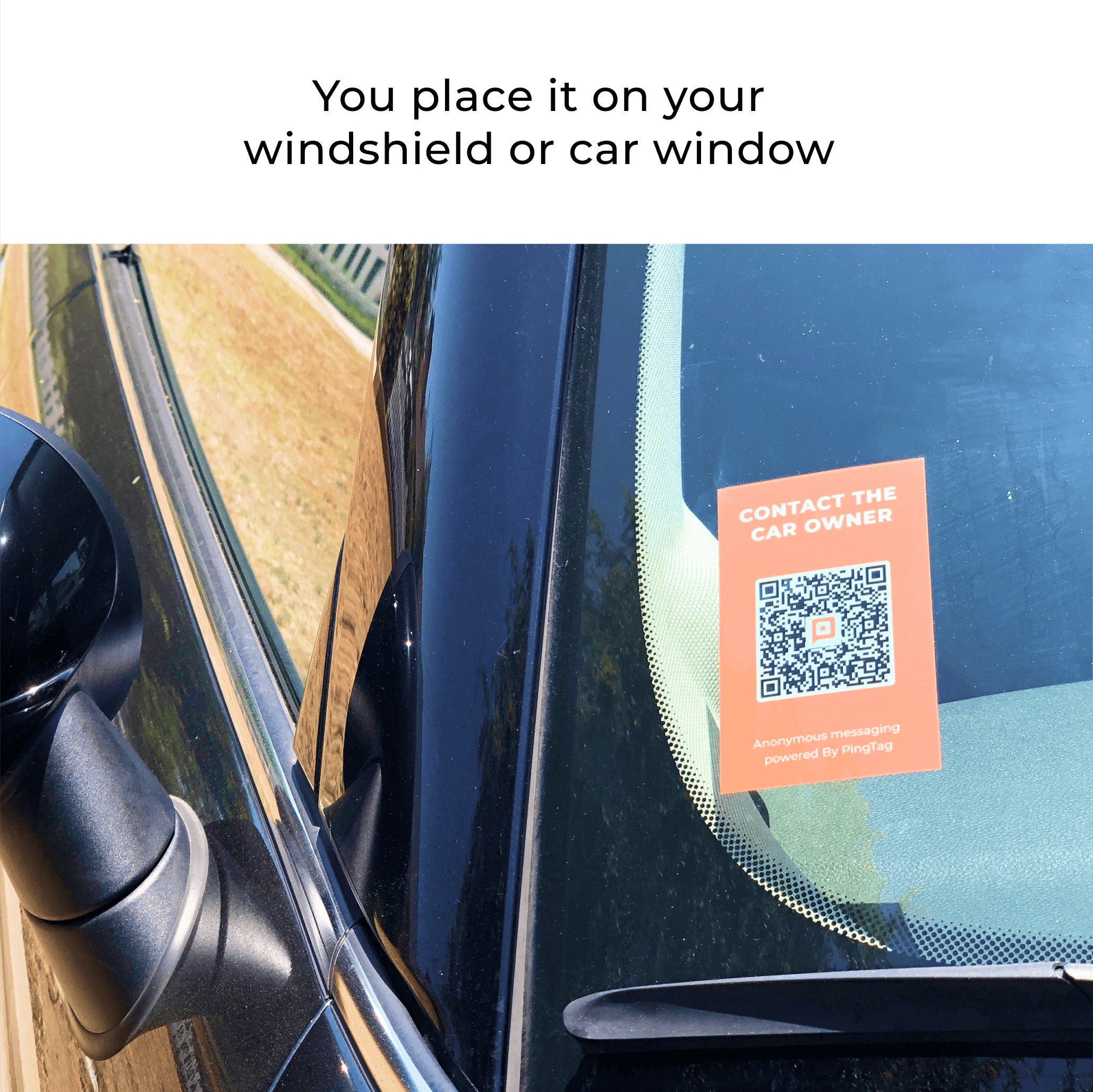 2 QR Code Car Windshield Stickers. Allow People to Contact You - Etsy