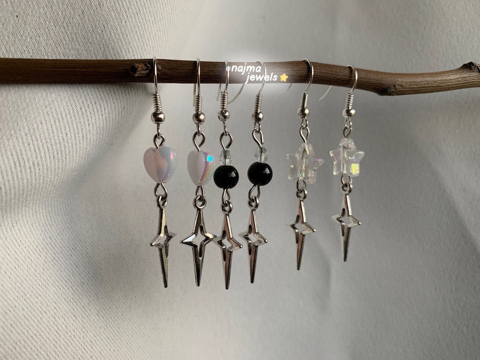 Sparkle Earrings Y2k Soft Grunge Earrings Alt Jewelry - Etsy