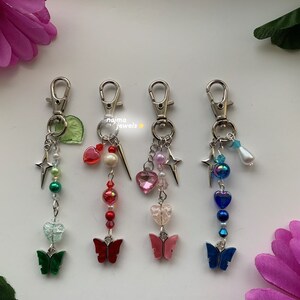 Personalized Butterfly Keychains, Butterfly Charm, Y2k Keychain, Kawaii ...