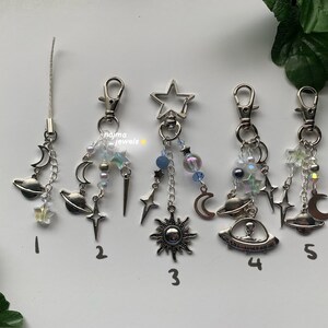 Silver Celestial Alien Y2k Keychain, Space Keychain, Alien Keychain ...