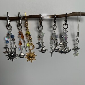 Silver Celestial Alien Y2k Keychain, Space Keychain, Alien Keychain ...