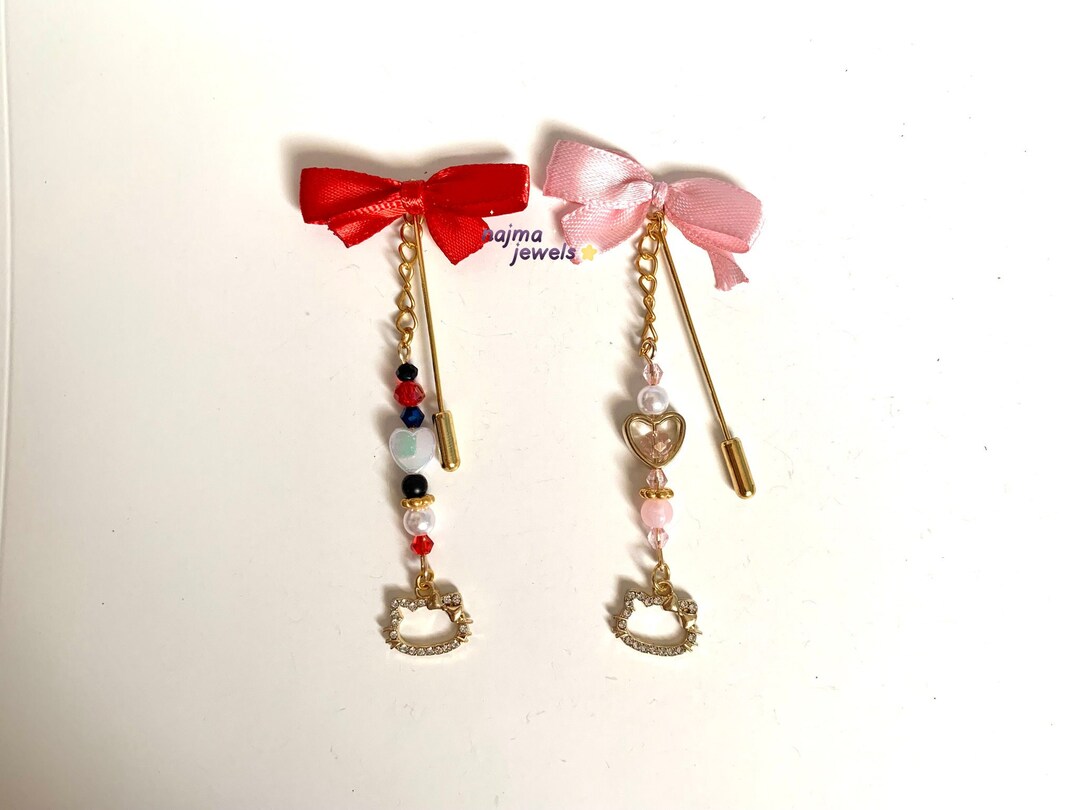 Hijab Pins | Satin Ribbon Beaded Hijab Pin, Hjjab Pin Charms, Beaded ...