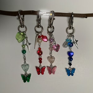 Personalized Butterfly Keychains, Butterfly Charm, Y2k Keychain, Kawaii ...