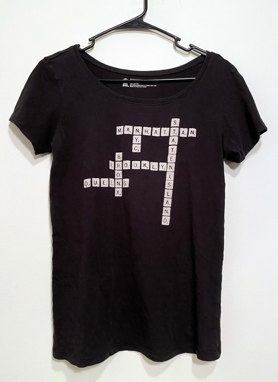 Vintage New York Scrabble Women's T-shirt Size M - Etsy