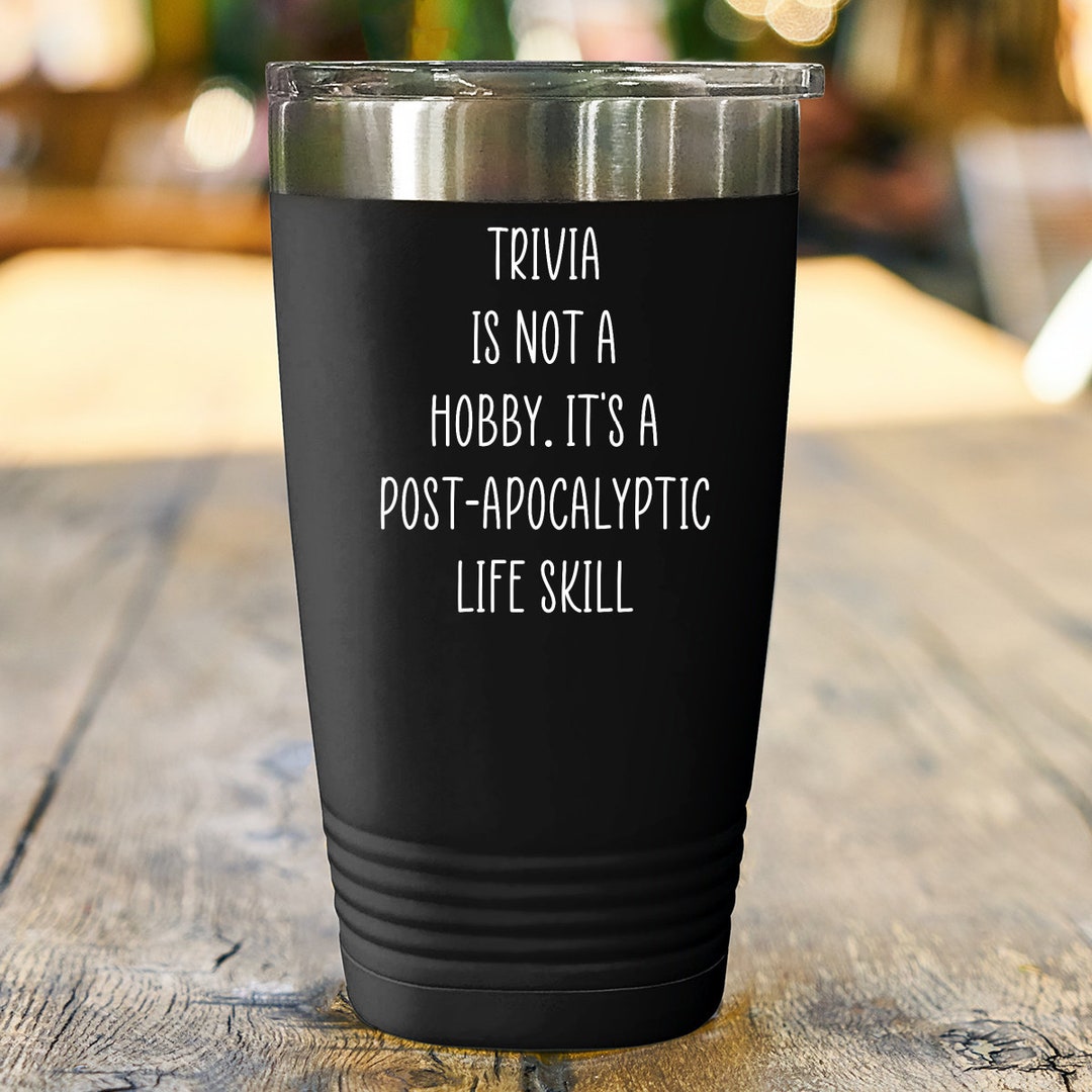 Trivia Tumbler, Trivia Gift, Trivia Night Gift for Team Members, Trivia ...