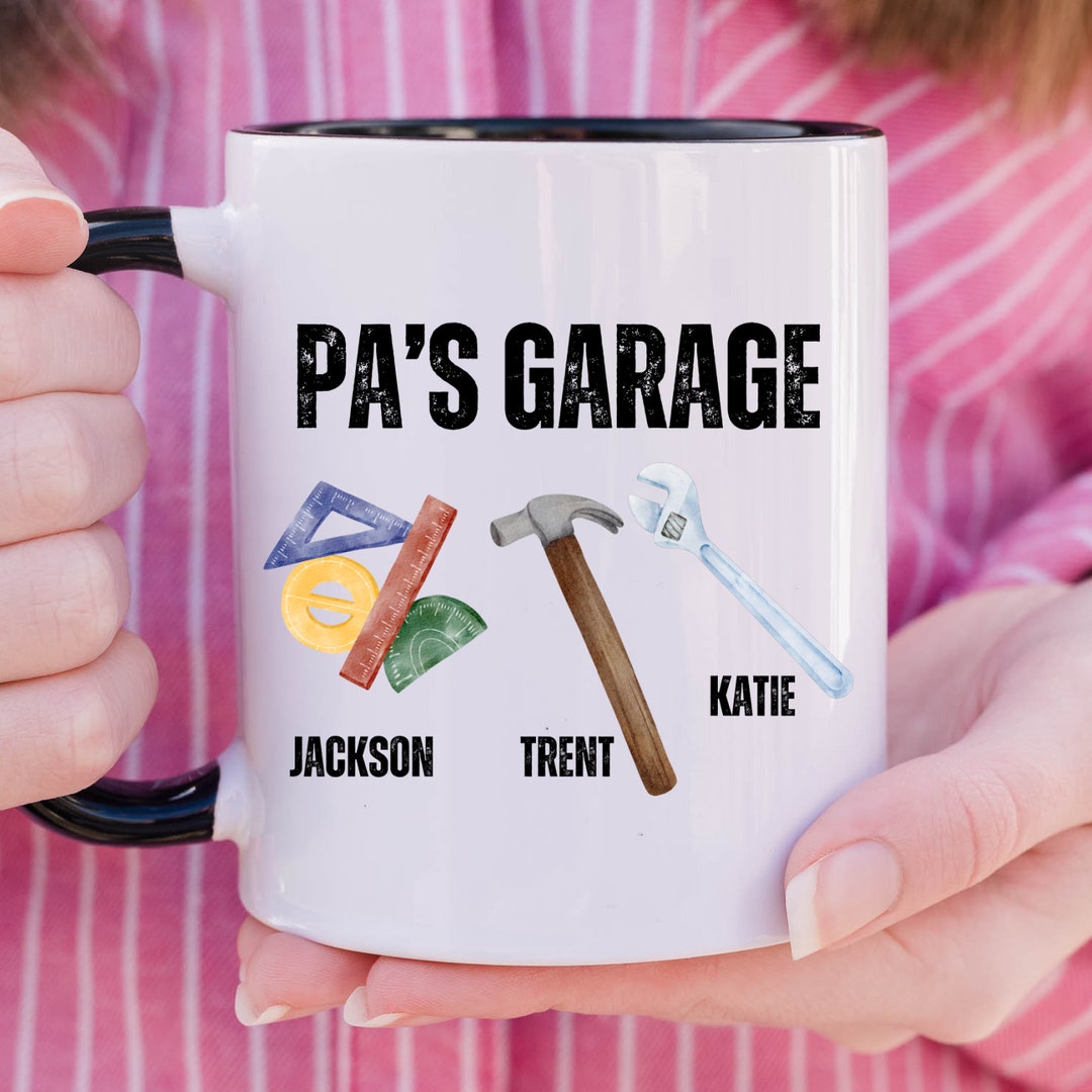 Pa Mug, Pa Gift, Mugs With Names, Kids Name Mug, Personalized Grandpa ...