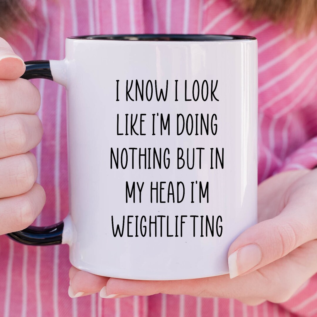 In My Head Weightlifting Mug, Weightlifter Gifts for Men, for Women ...